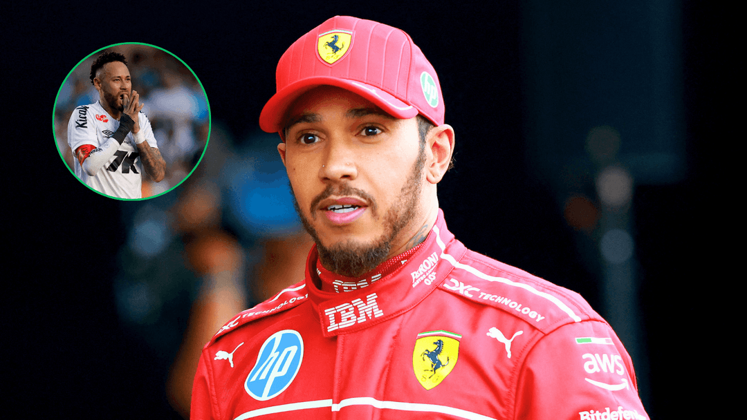 Lewis Hamilton, piloto da Ferrari, ganha presente de Neymar