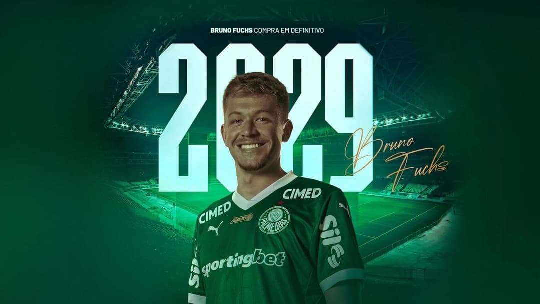 Palmeiras oficializa a compra de Bruno Fuchs em definitivo; veja os valores