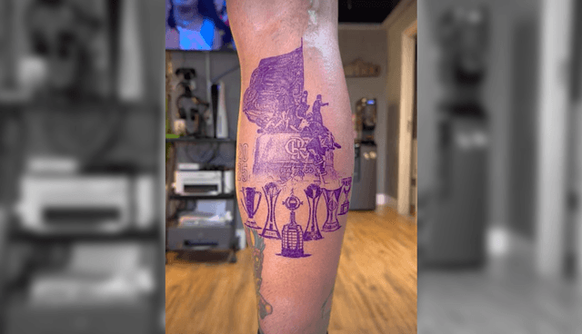Pulgar faz tatuagem com 6 troféus conquistados pelo Flamengo em 2025