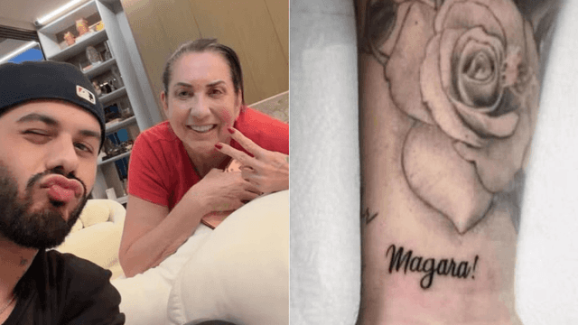 Zé Felipe mantém nome da sogra tatuado: "Virginia é minha melhor amiga"